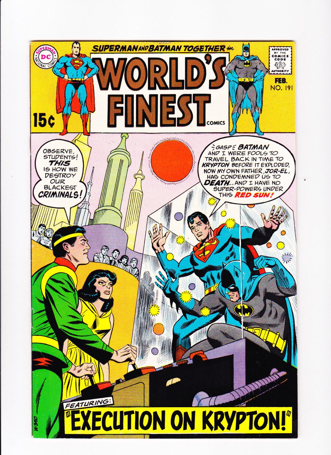 World's Finest 191 execution on Krypton DC Comics Bronze Age Vintage ...