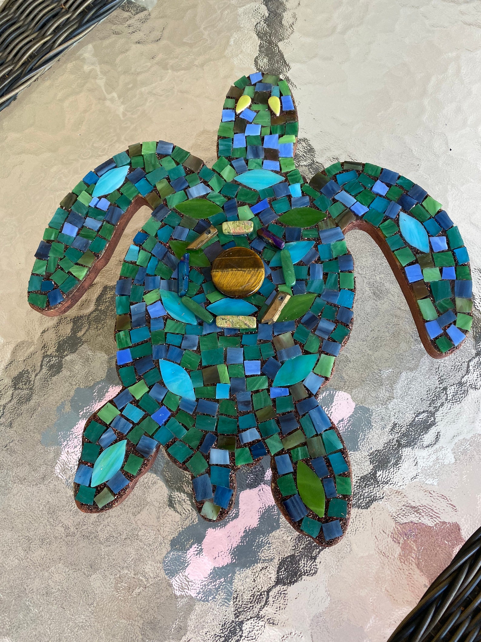 Mosaic Sea Turtle Sea Turtle Mosaic Decor home Decor - Etsy