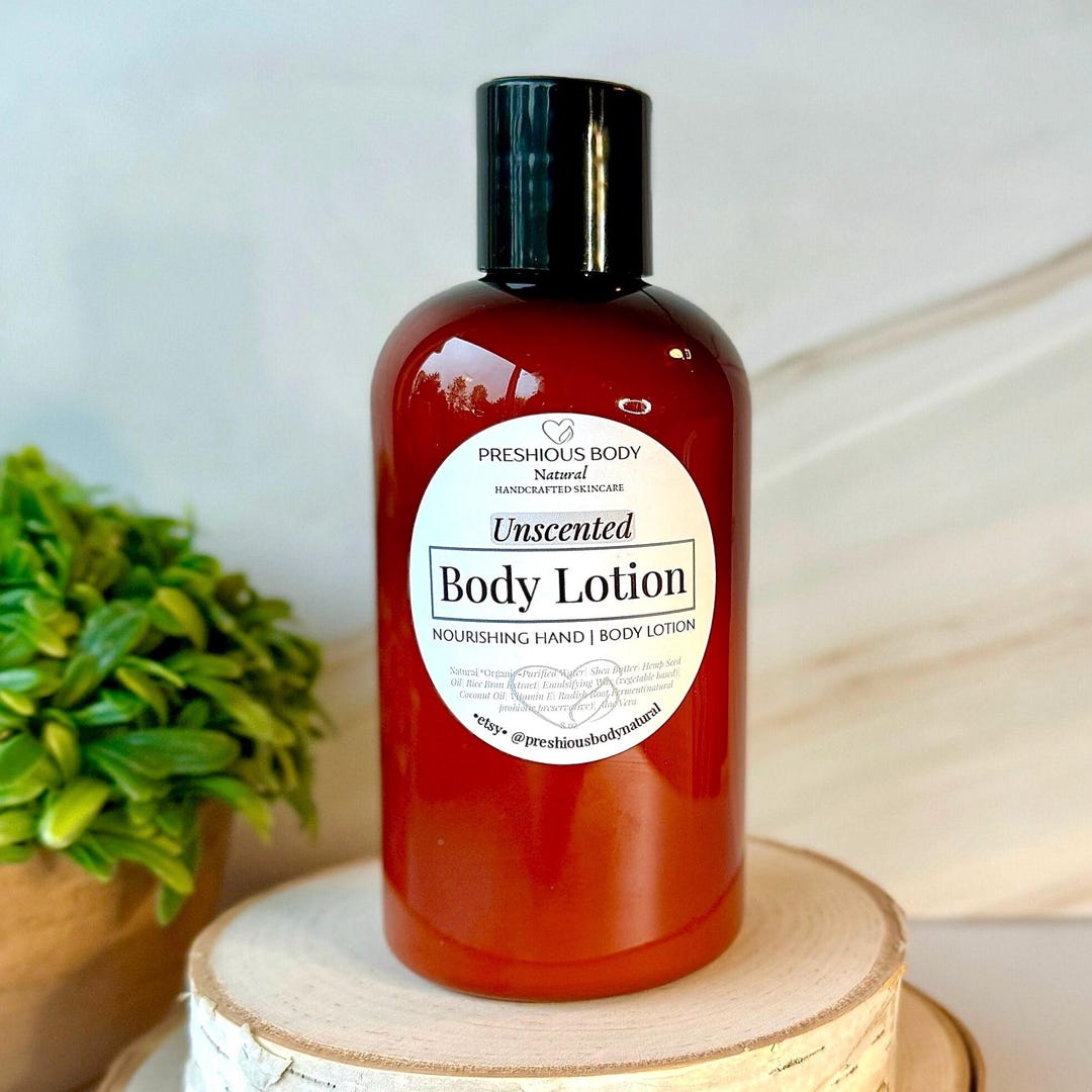 Unscented Body Lotion, Natural Organic Moisturizing Cream (8.4 Oz) - Etsy