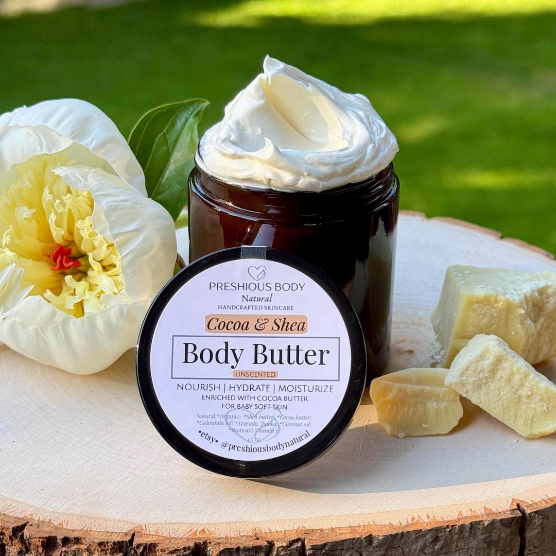 Cocoa & Shea Body Butter | Organic Whipped Nourishing Moisturizer ...