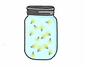 Jar of fireflies | Etsy