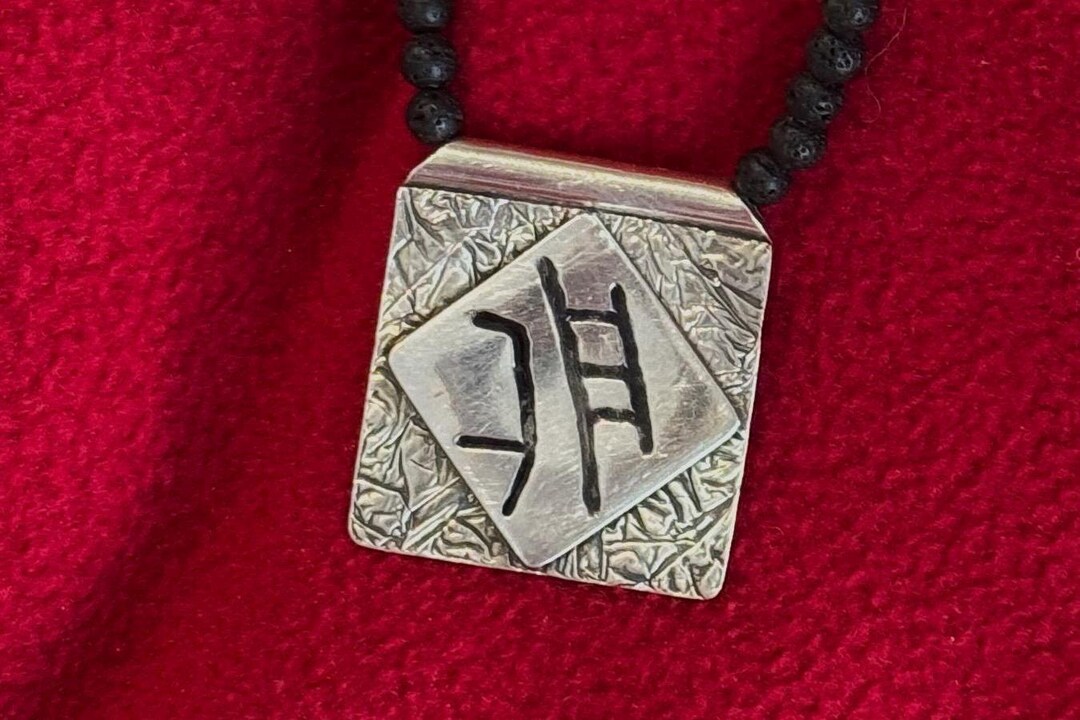 Chai Silver Pendant (.999) With Ancient Paleo Hebrew Pictograph Letters ...
