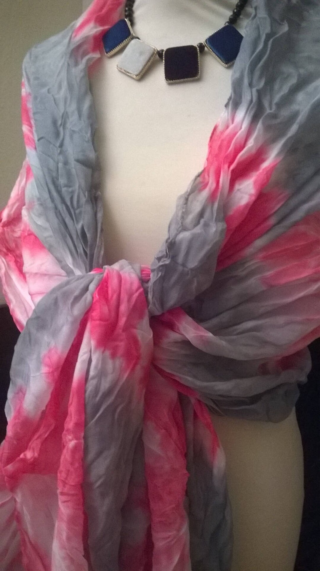 Viscose Scarf Crumpled Cottonmulticolored Printwoman - Etsy