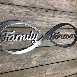 Metal Wall Art Family Forever Infinity Sign - Etsy