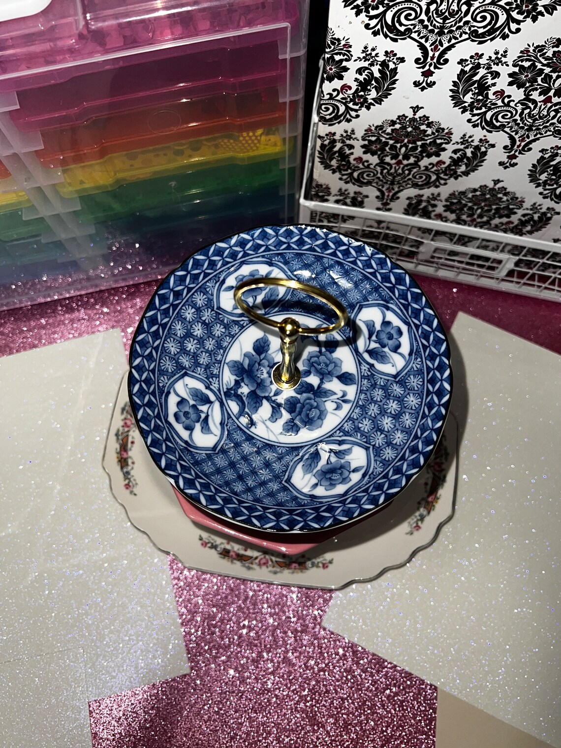 The elisabeth an 3 Tiered Vintage Plate Stand - Etsy