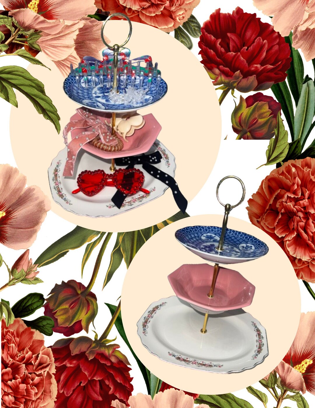 The "elisabeth" an 3 Tiered Vintage Plate Stand - Etsy