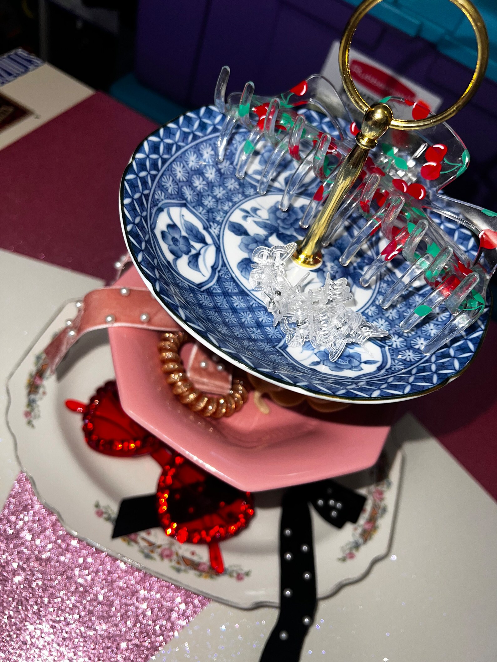 The elisabeth an 3 Tiered Vintage Plate Stand - Etsy