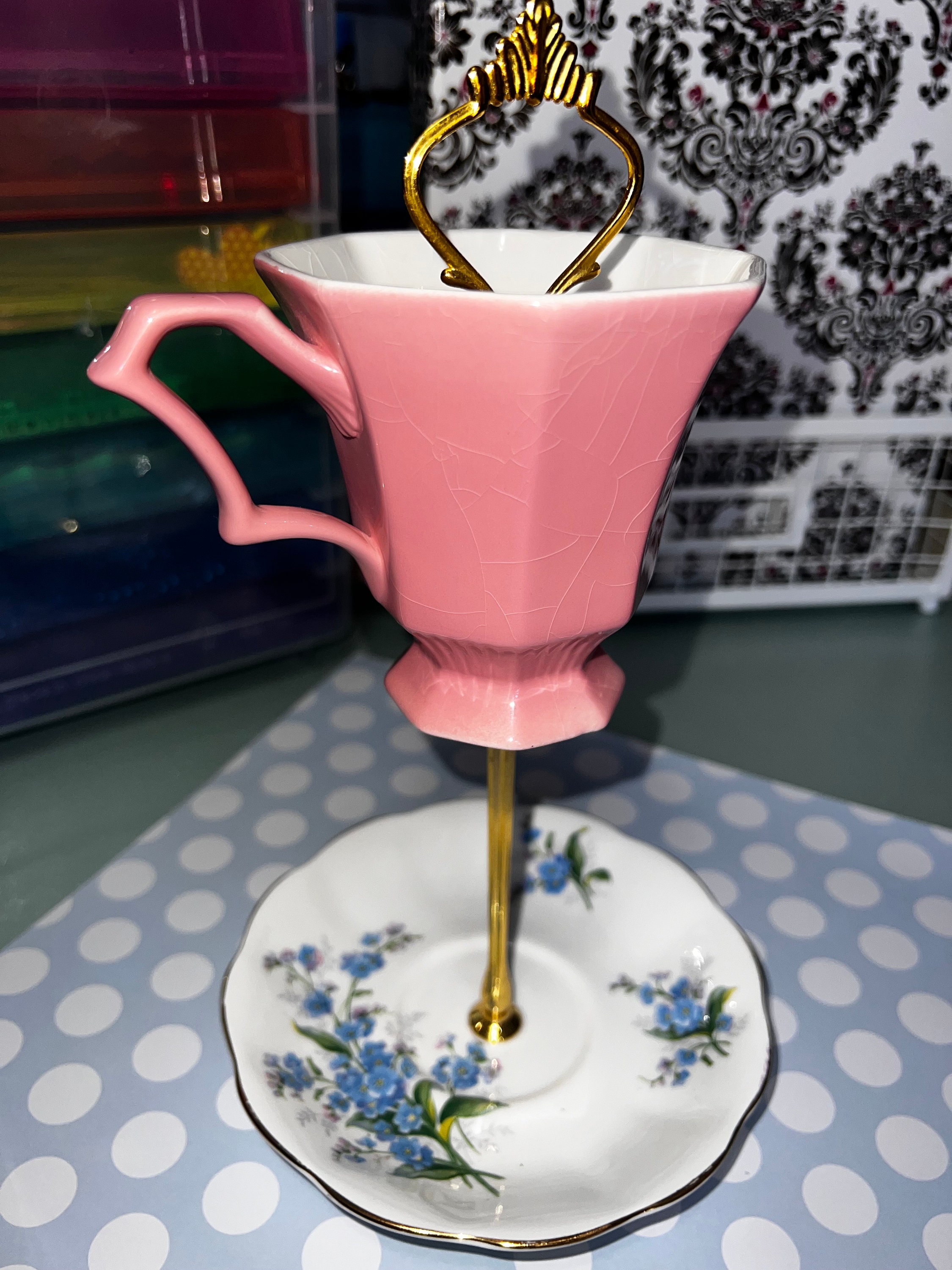 The "marie" - 2 Tier Vintage Plate Stand - Etsy