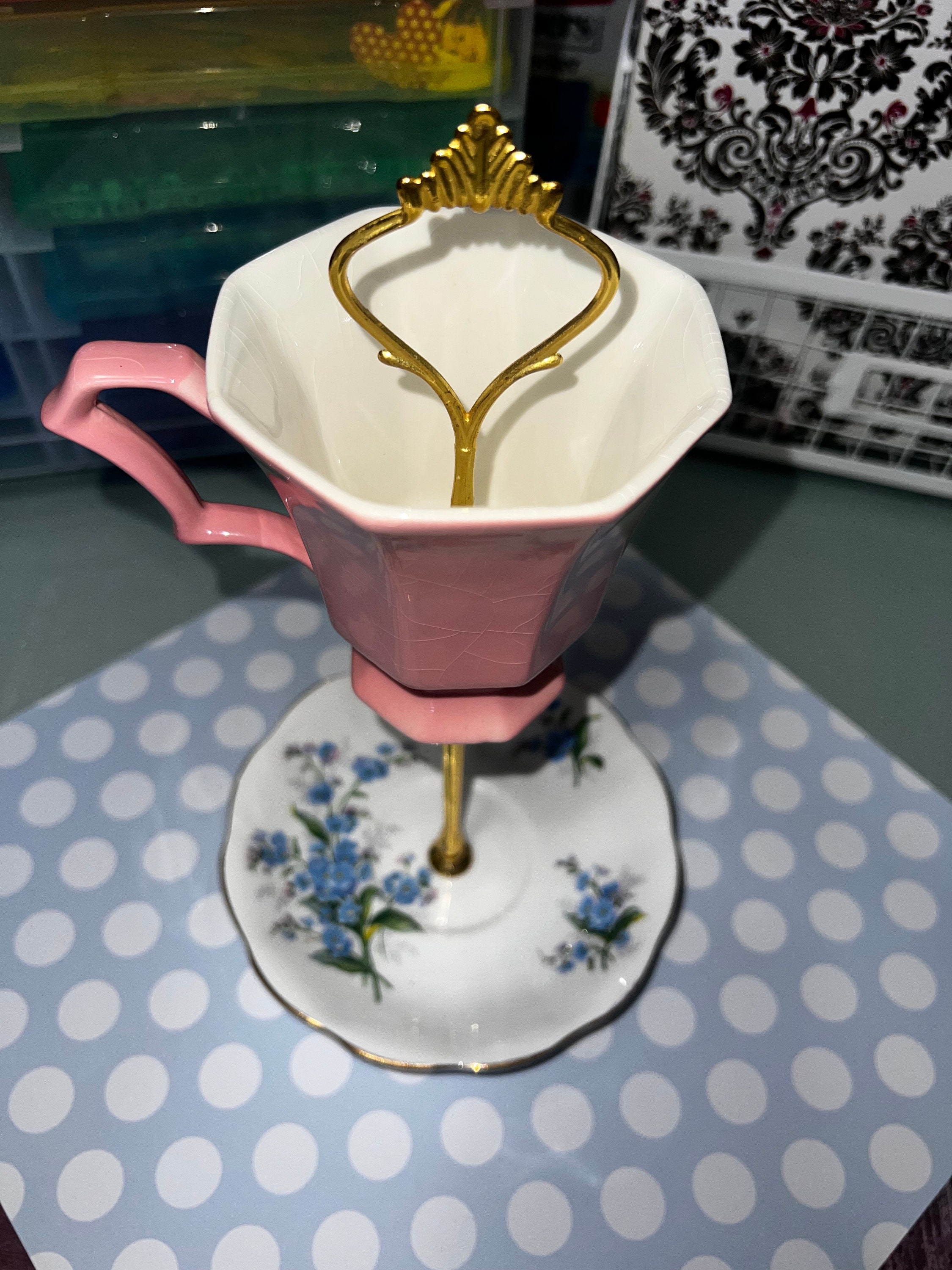 The marie 2 Tier Vintage Plate Stand - Etsy