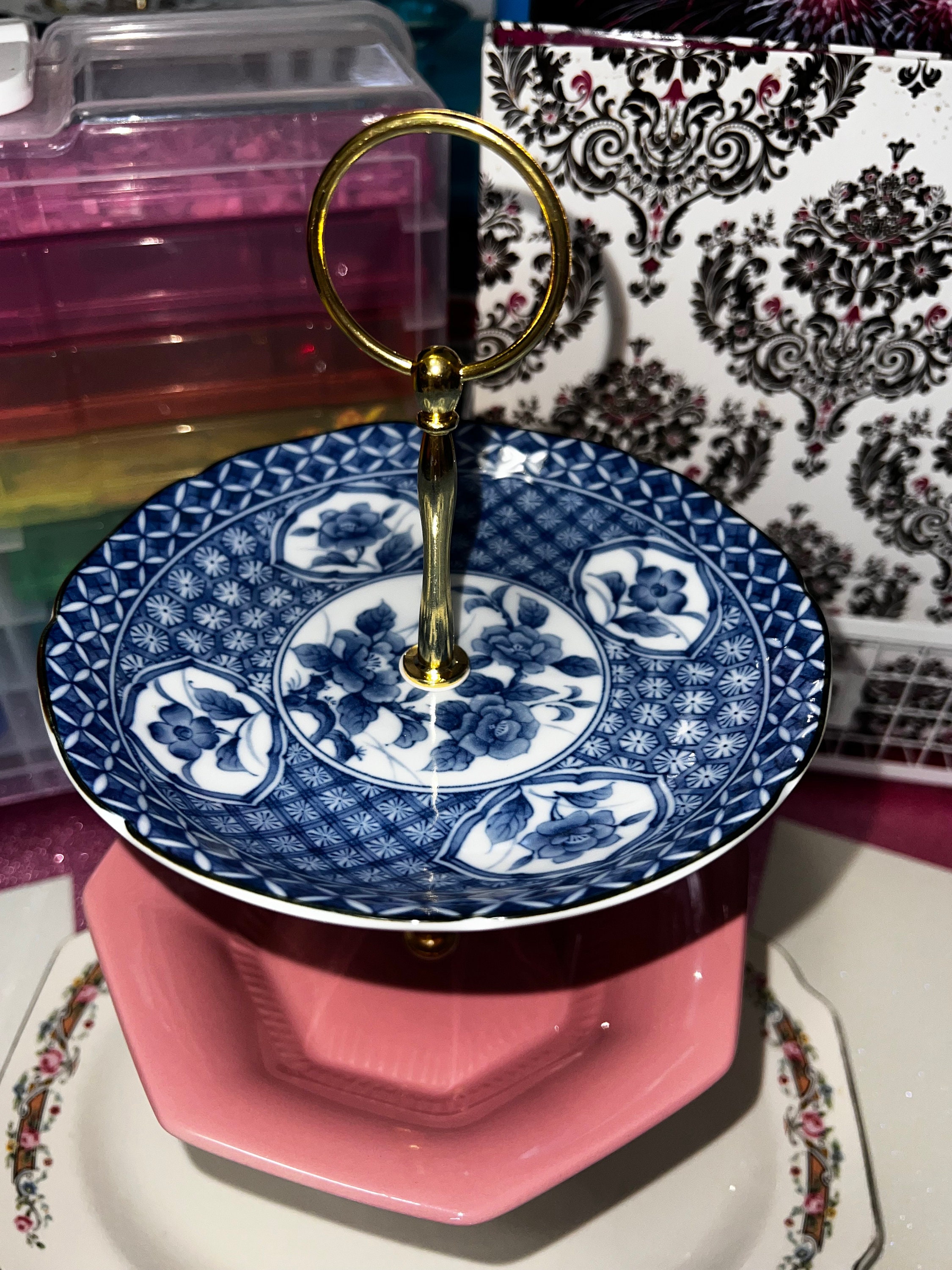 The elisabeth an 3 Tiered Vintage Plate Stand - Etsy