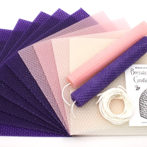 Christmas Beeswax Candle Making Kit for 12 Candles Waldorf - Etsy