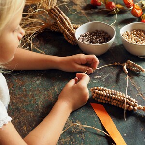 Autumn Beaded Corn Kit - Waldorf Crafts _ Kindergarten Crafts - Etsy