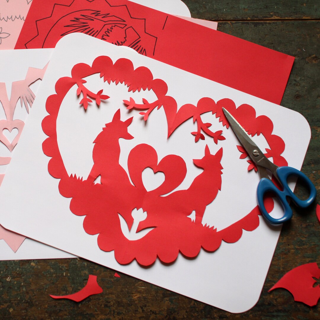Scissor Cut Valentine Kit - Etsy
