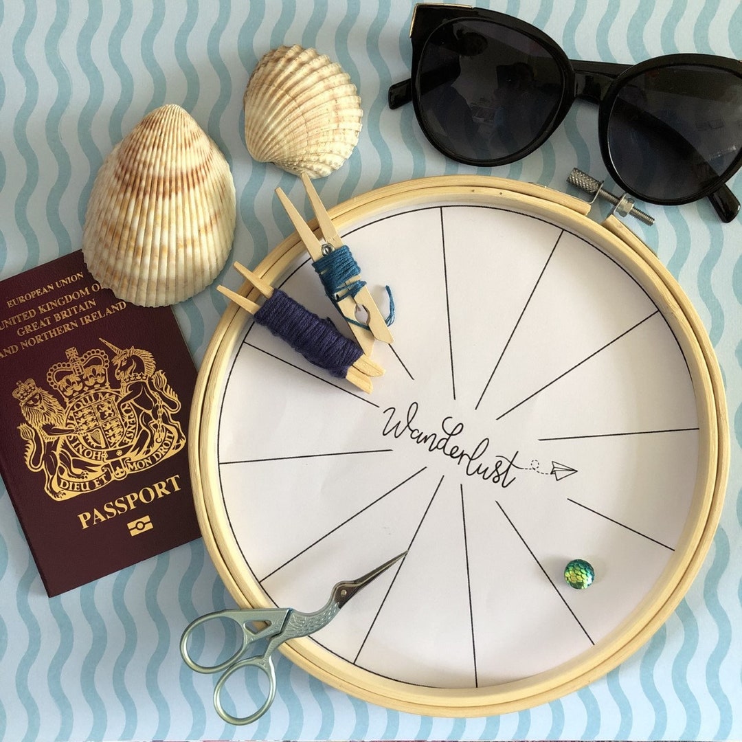 Travel Embroidery Kit, Wanderlust Thread Journal, Gratitude Journal ...