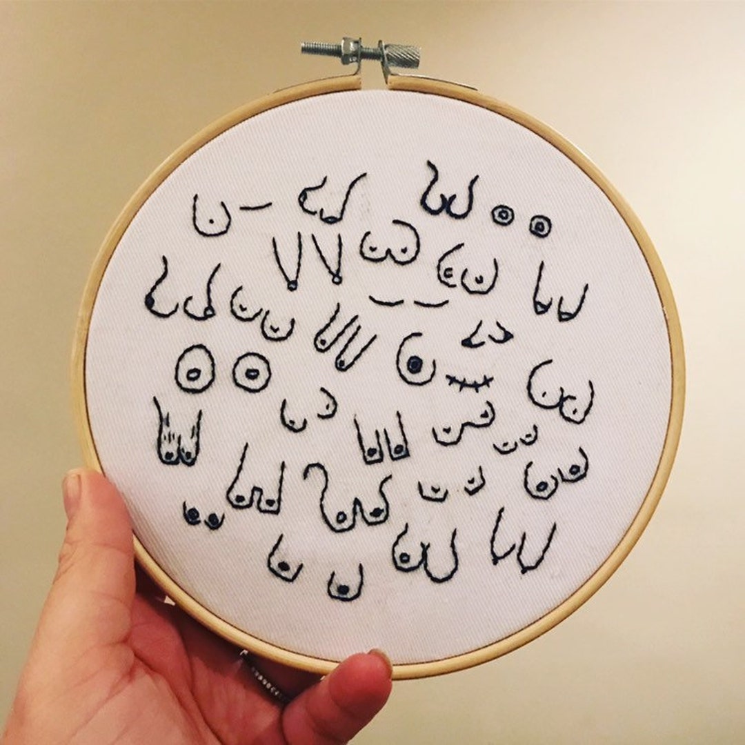 Novelty Embroidery, Funny Embroidery, Rude Gift for Him, Funny Hand ...