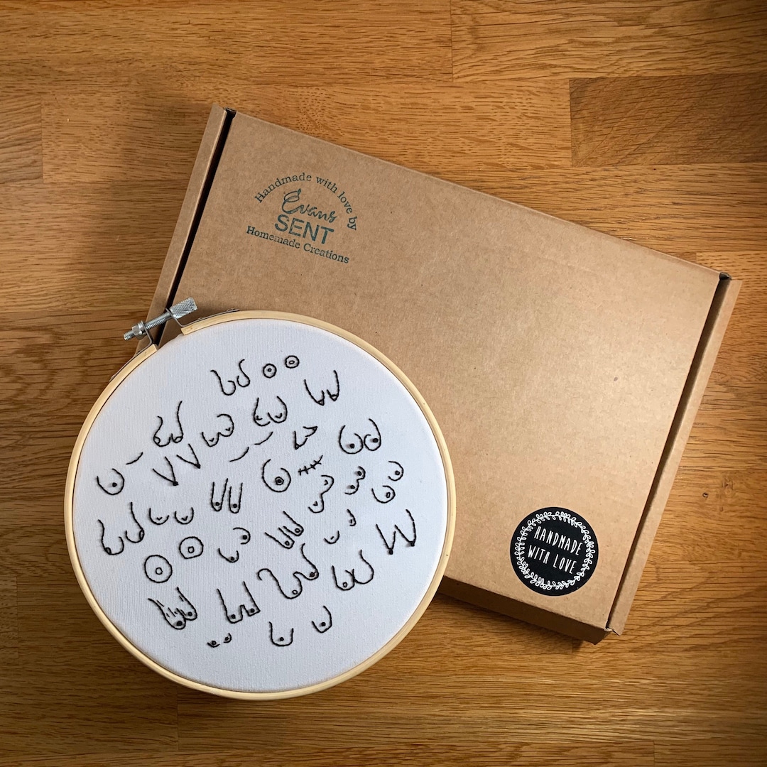 Funny Embroidery Pattern PDF, Boobs Embroidery, Novelty Embroidery ...