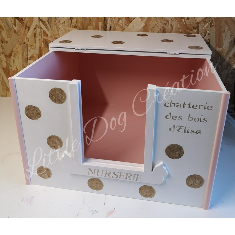 Caisse de mise bas en bois personnalisable pour chien et chat - Etsy France