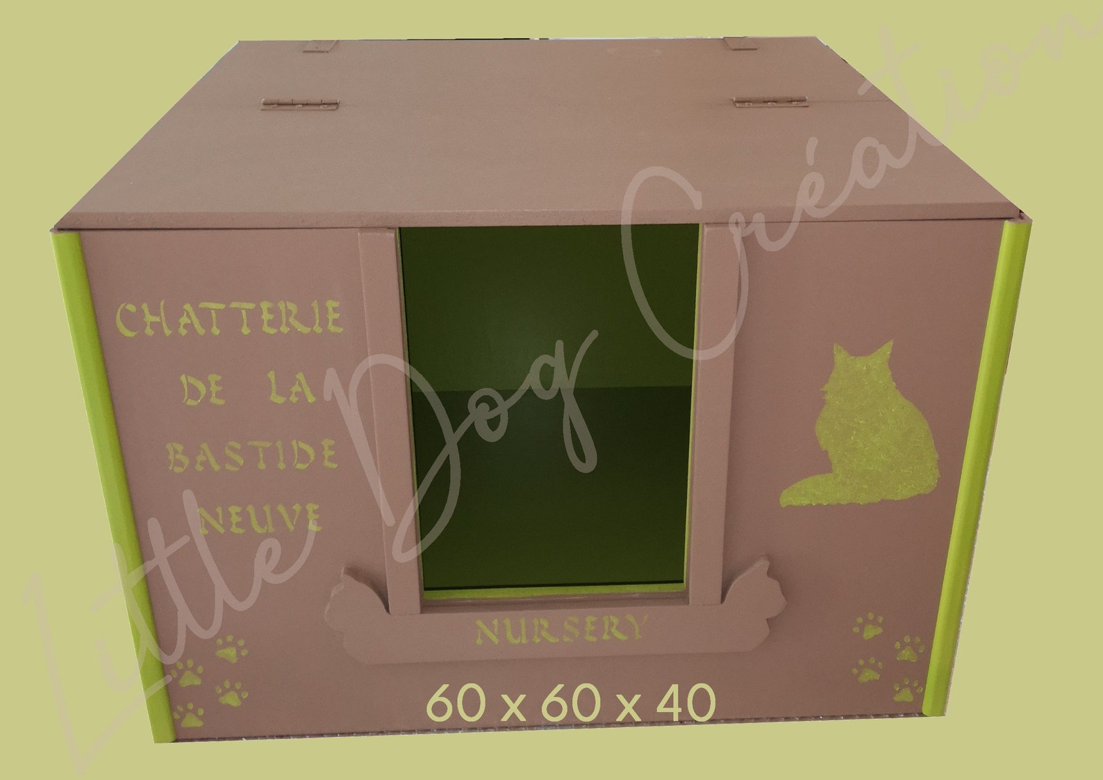 Caisse de mise bas en bois personnalisable pour chien et chat | Etsy France