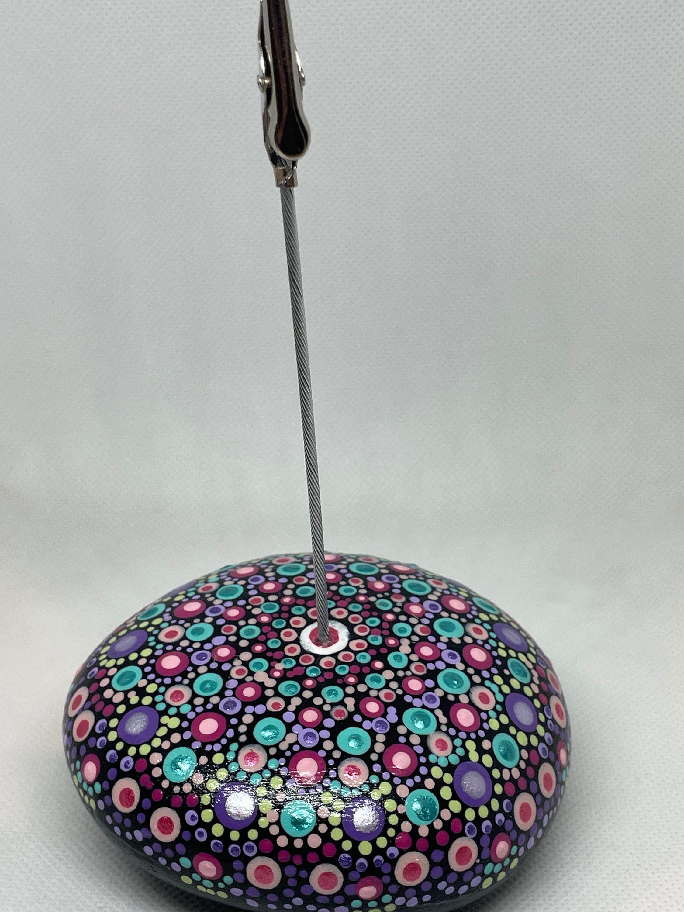 Stone Photo Holder Hand Painted Stone Photo Clip Stand Hand Painted ...