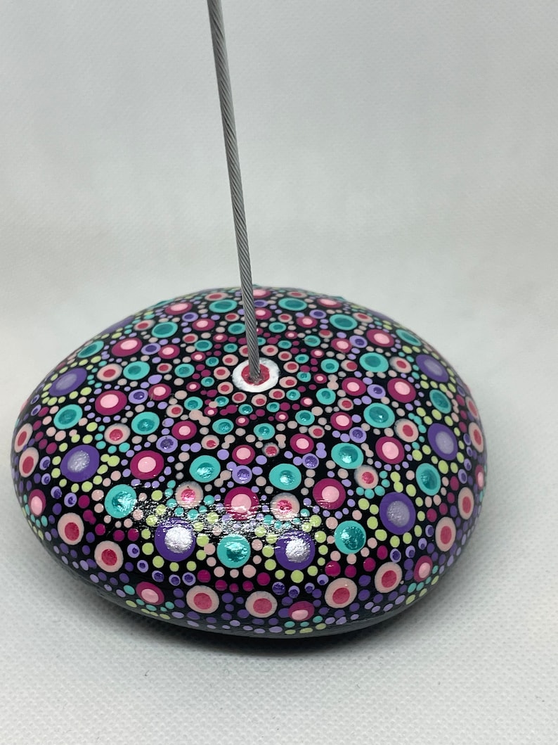 Stone Photo Holder Hand Painted Stone Photo Clip Stand - Etsy