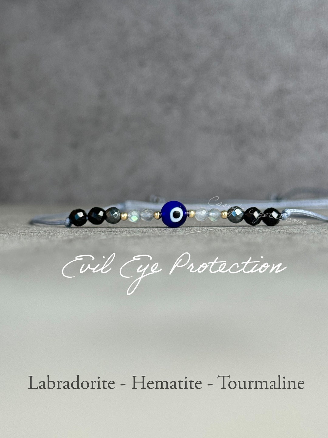 Evil Eye Triple Protection Bracelet / Necklace, Labradorite and ...