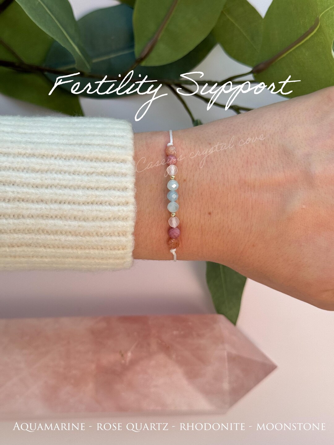 Fertility Crystal Bracelet, IVF Support, IUI Support, Mom to Be Gift ...