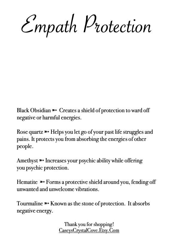 Empath Protection Empath Protection Set Empath Bracelet - Etsy