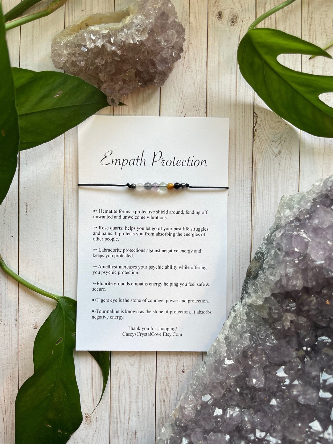 Ultimate Empath Protection Crystal Bracelet | Aura Shield | Protection ...
