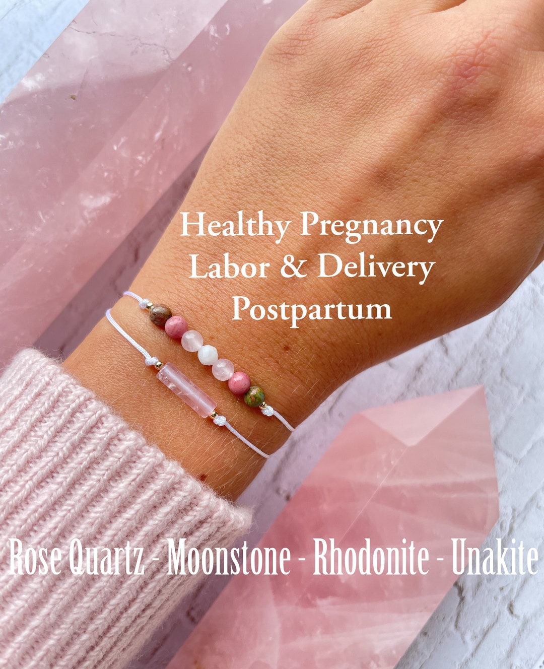 Healthy Pregnancy Beaded Bracelet | Mama to Be | Labor and Delivery ...