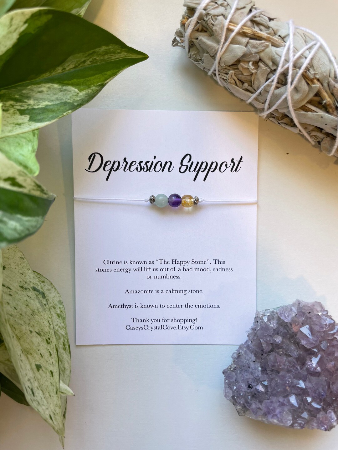 Depression Awareness Bracelet, Depression Crystals, Healing Crystals ...