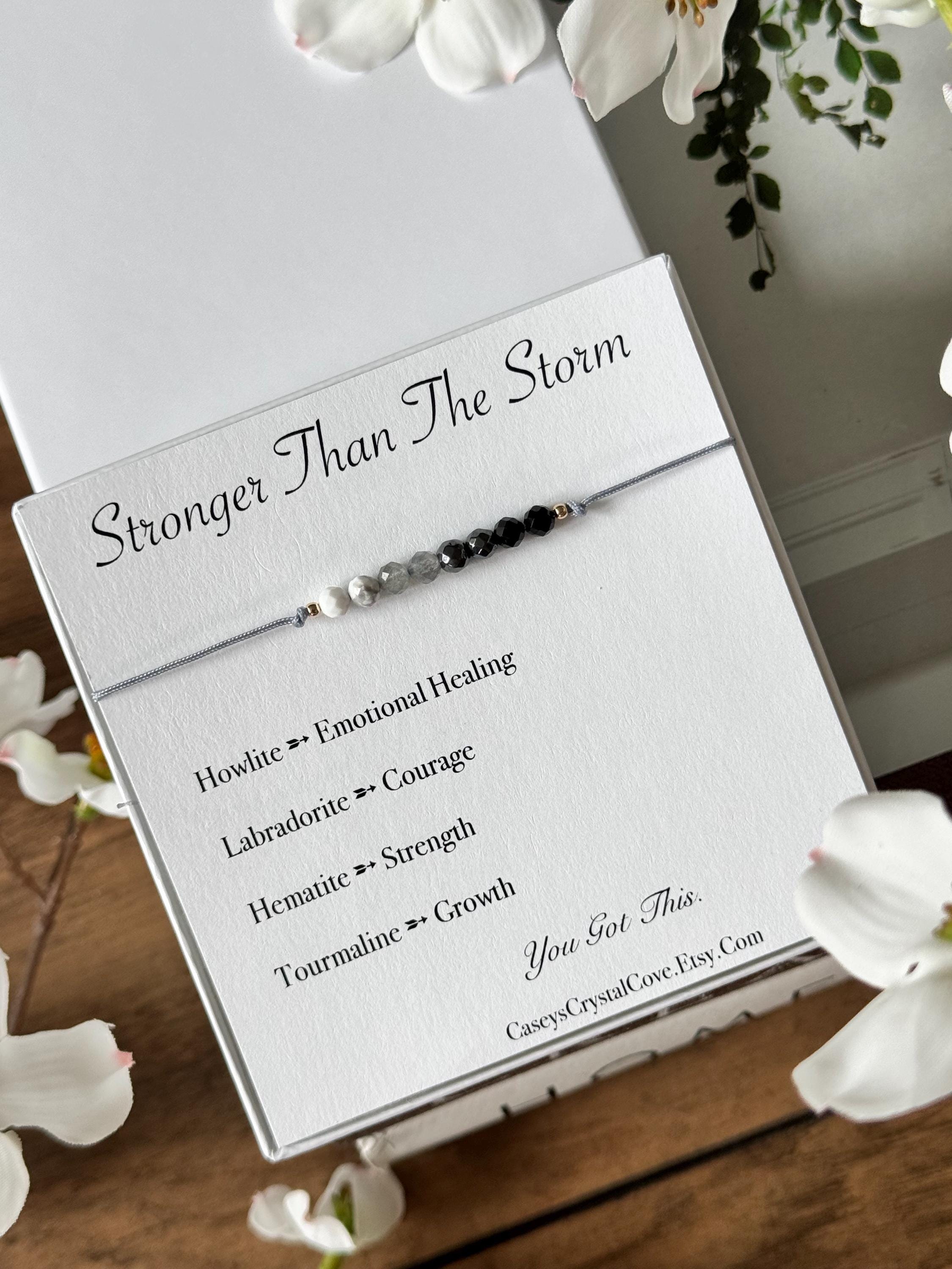 Stronger Than the Storm Bracelet Gift, Grief + Loss, Divorce, You Got ...