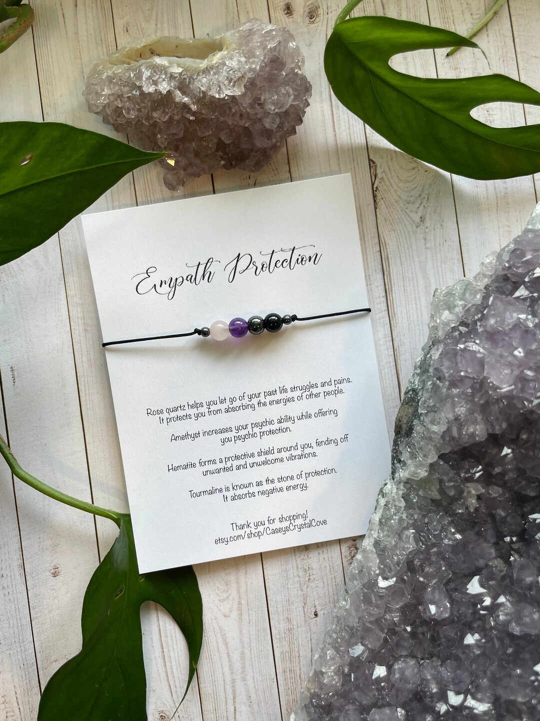 Empath Protection Bracelet, Tourmaline Negative Energy Cleanse, Gifts ...