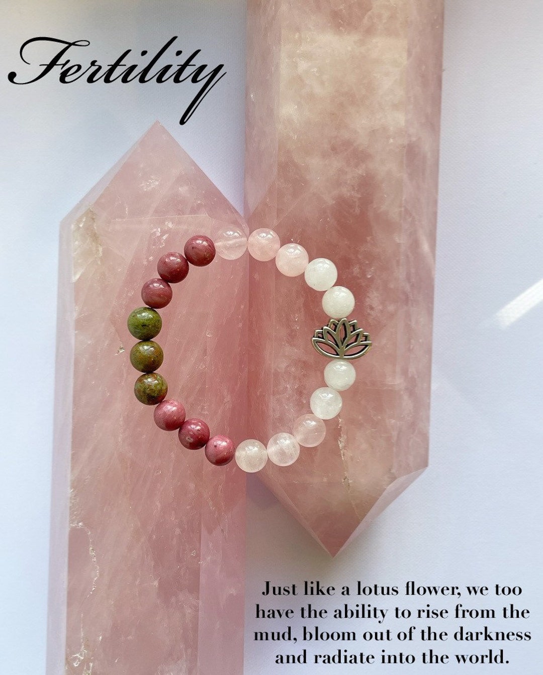 Fertility Bracelet, Healthy Pregnancy Infertility, Lotus, Yoga, Reiki ...