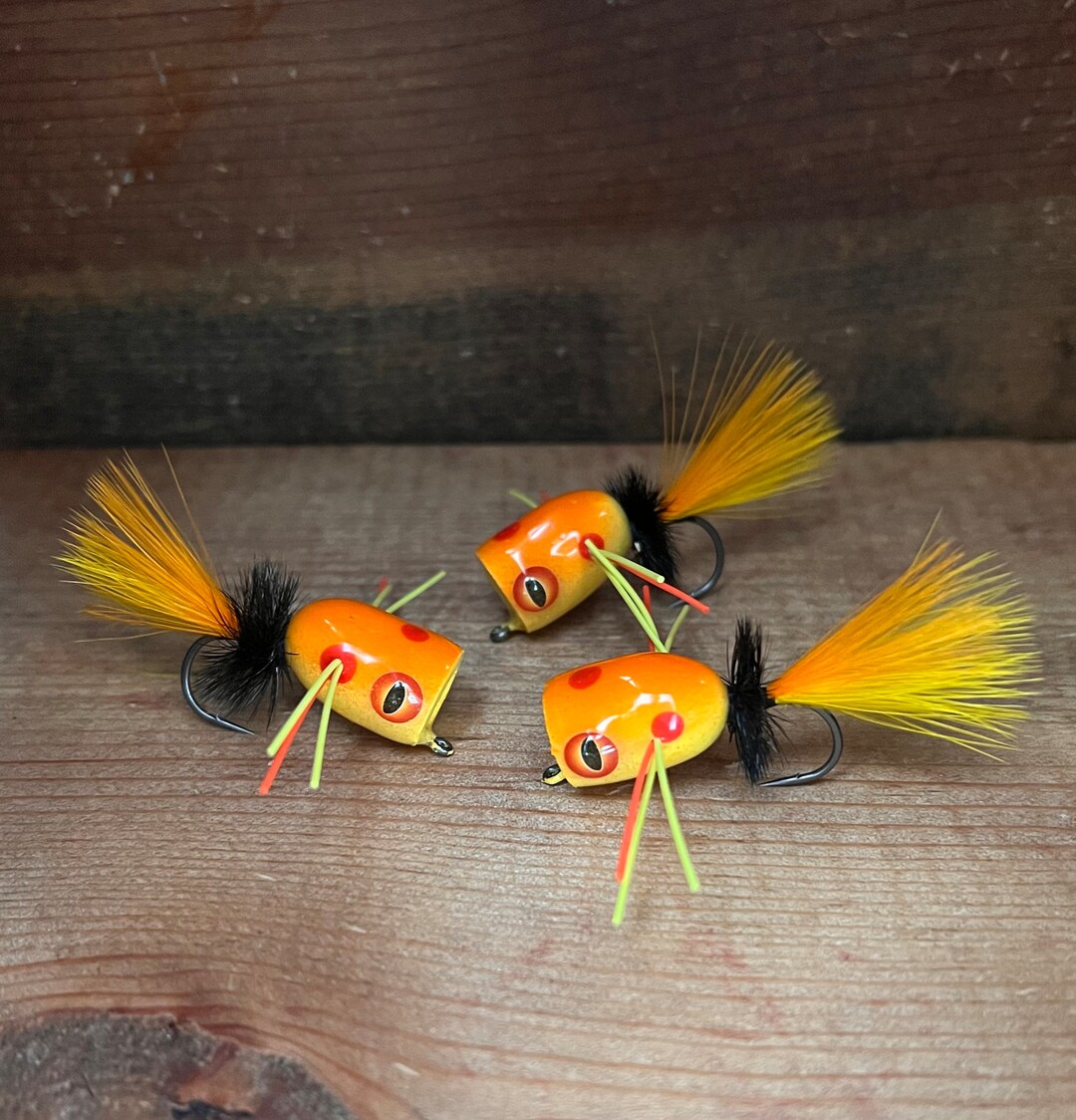 Balsa Bass Bugs (3)-bass Flies- Fly Fishing - Etsy