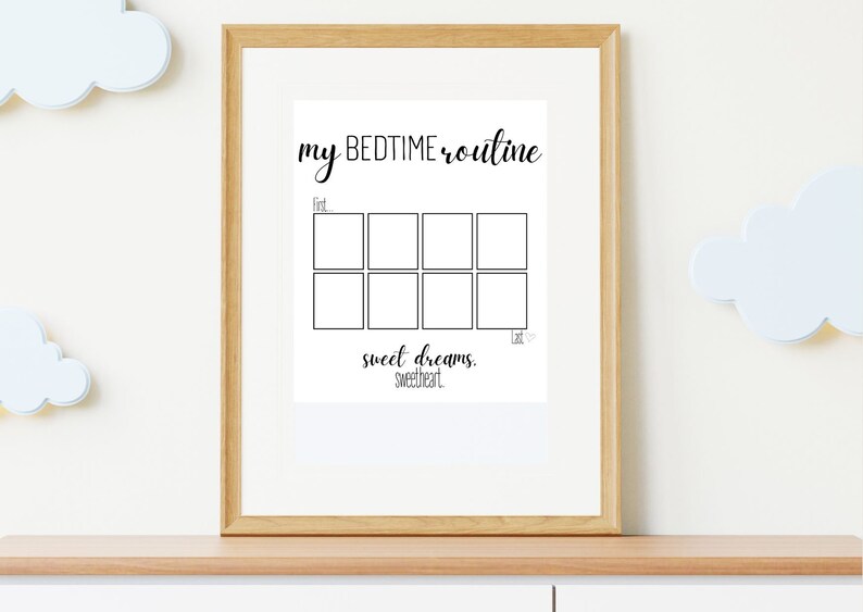 Bedtime Routine Chart - Etsy