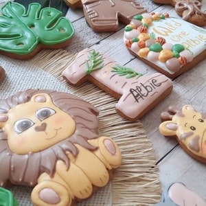 Wild Animal Cookies, Birthday Cookies, Party Favor, Jungle Animal ...
