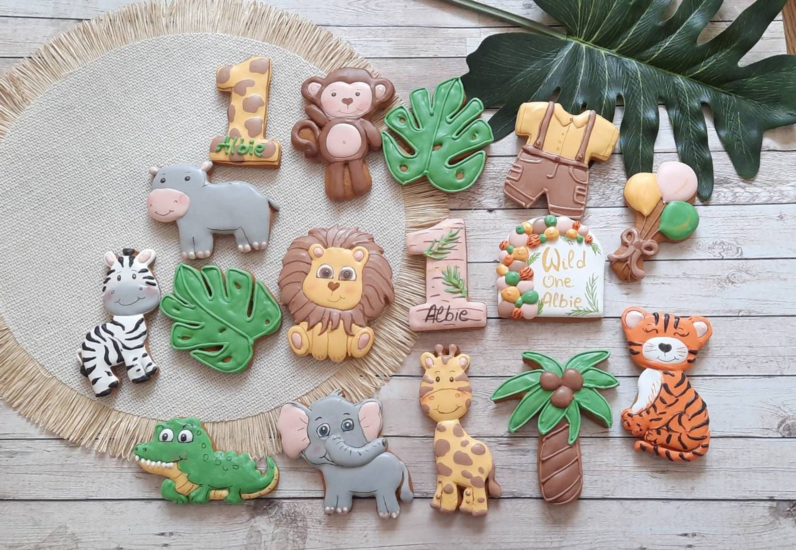 Wild Animal Cookies, Birthday Cookies, Party Favor, Jungle Animal ...