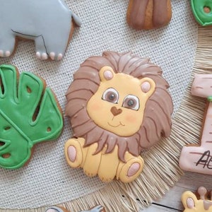 Wild Animal Cookies, Birthday Cookies, Party Favor, Jungle Animal ...