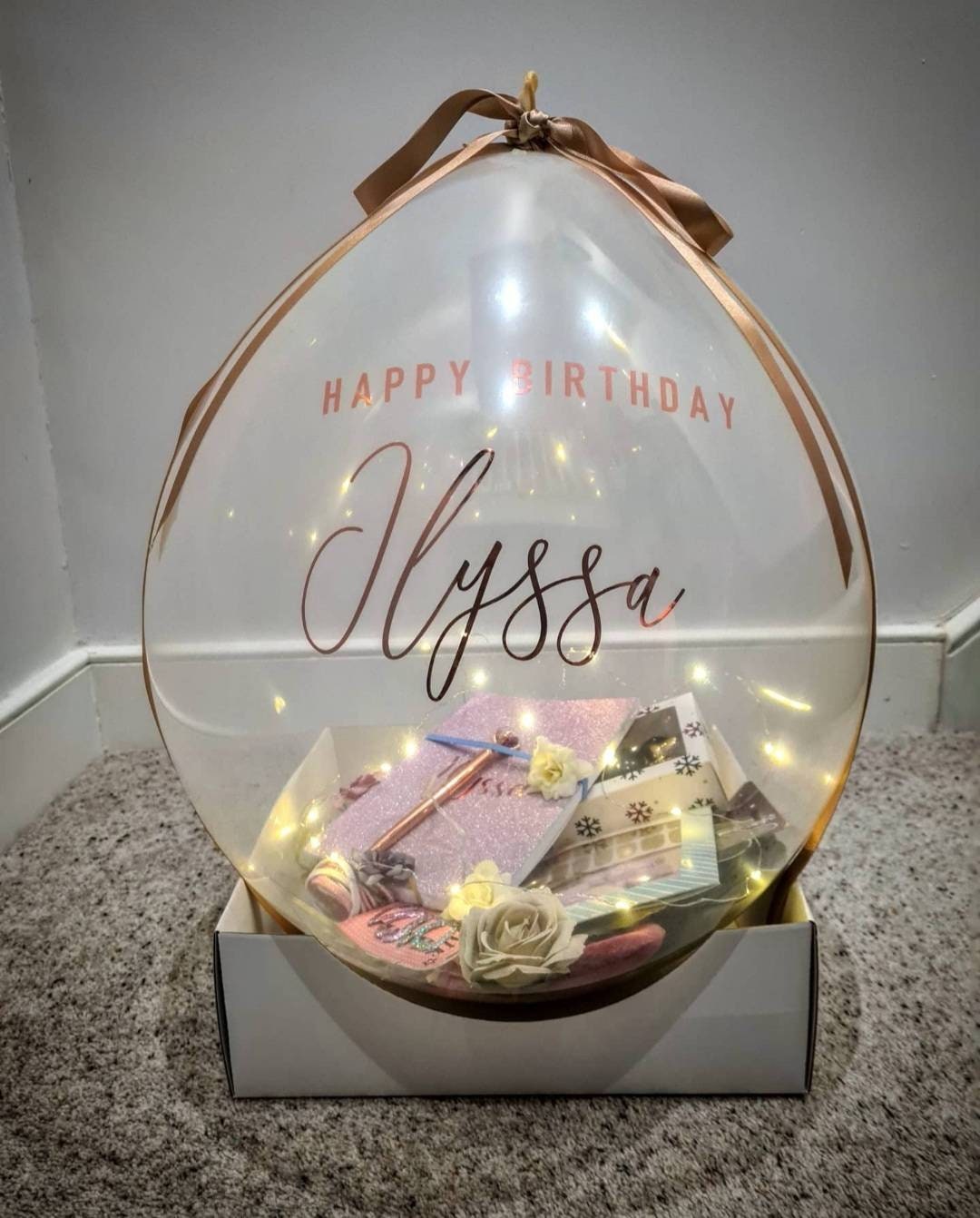 Personalised Pamper Hamper | Happy Birthday Hamper Balloon |luxury ...