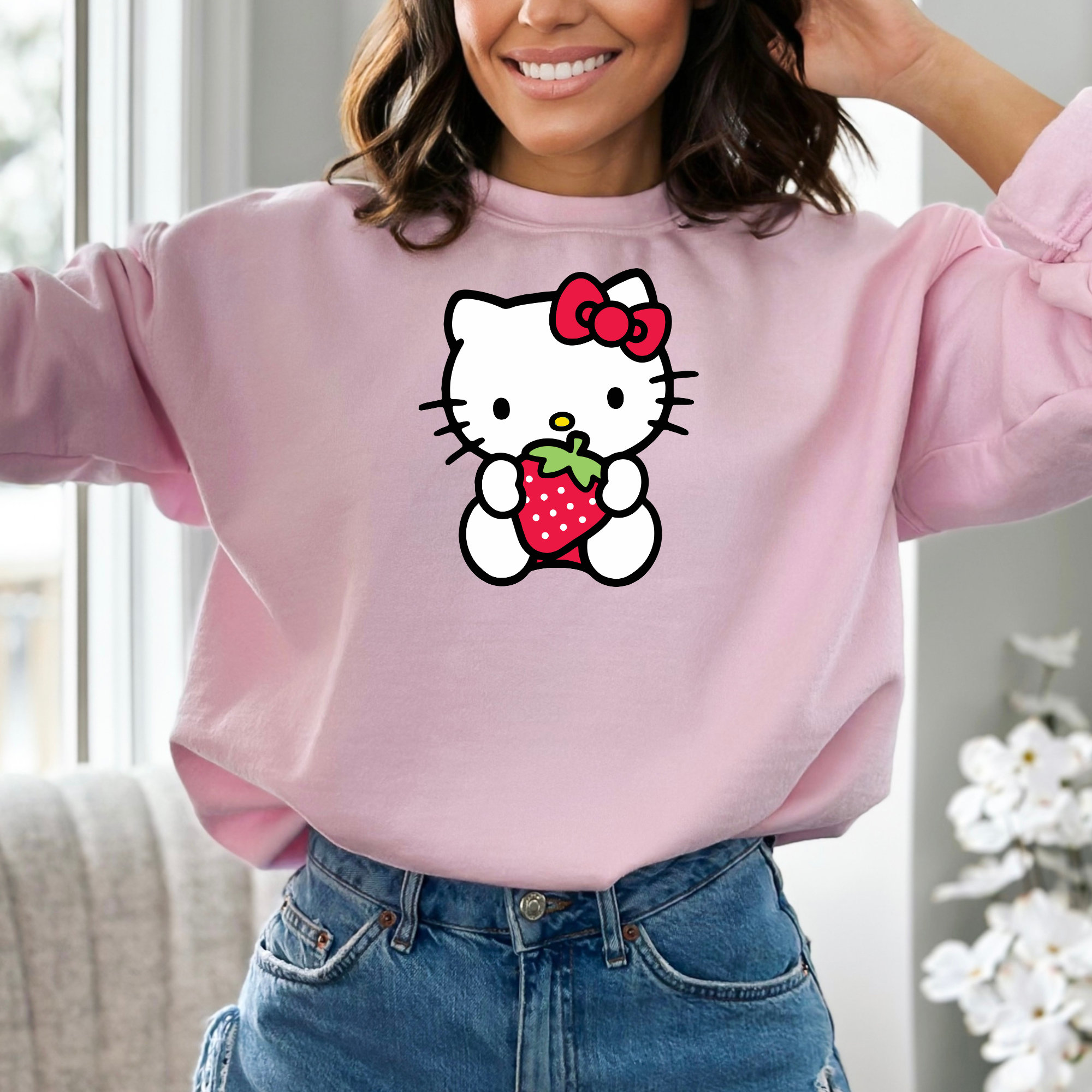 Hello Kitty Crewneck, Hello Kitty Xmas Sweater, Cute Holiday, Winter ...