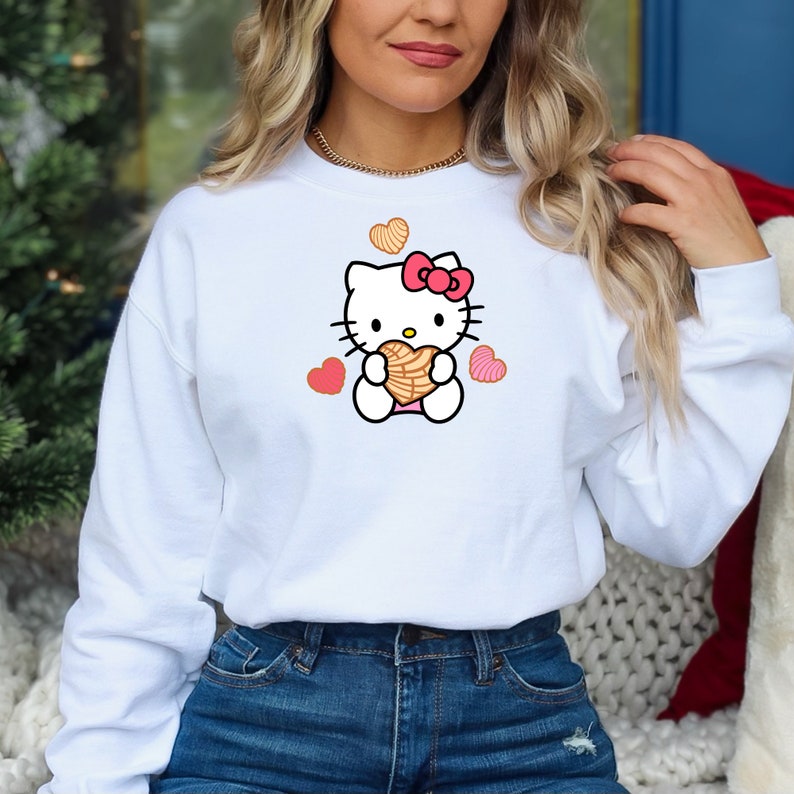Hello Kitty Concha Crewneck, Hello Kitty Xmas Sweater, Cute Holiday ...