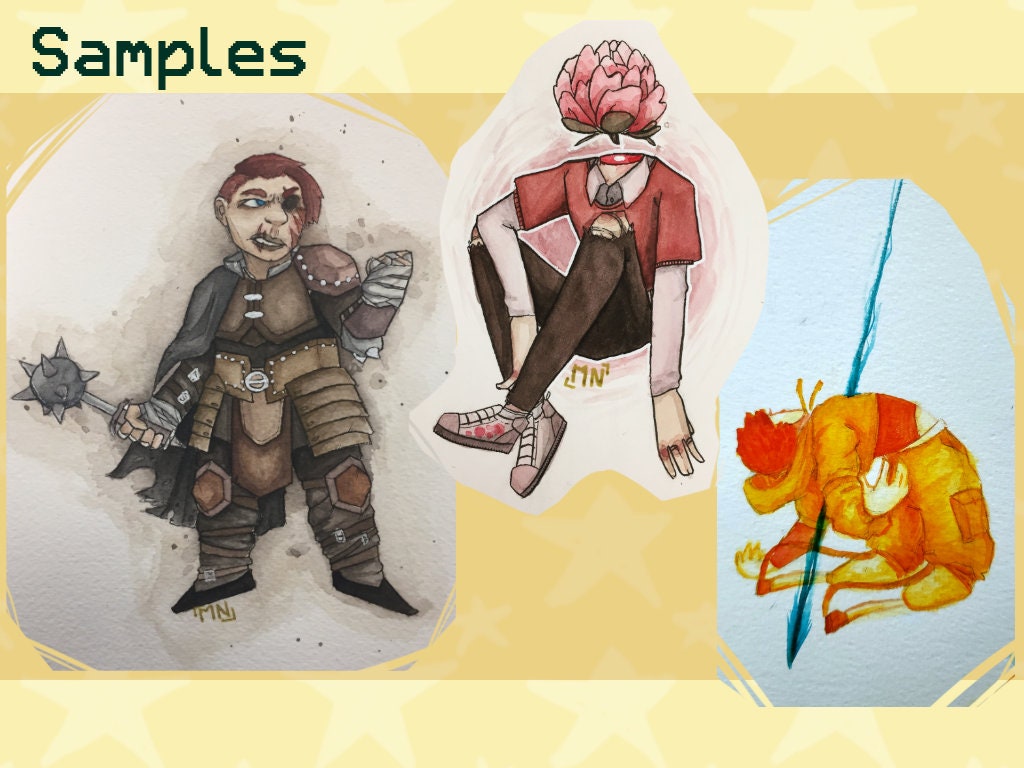 CUSTOM Watercolour Character Art for Rpgs - Etsy