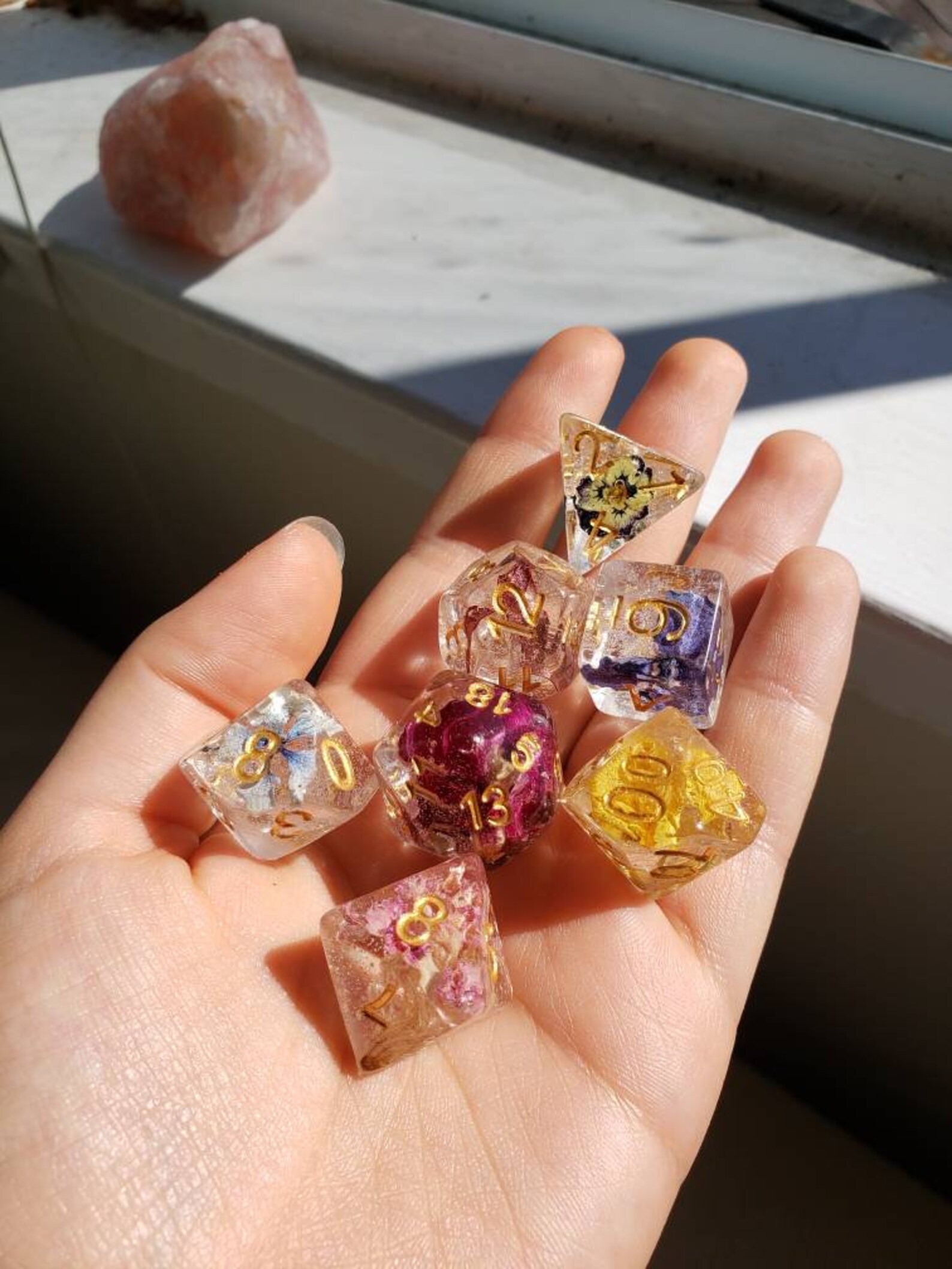 Forest Floor REAL PLANTS Dice Set for Dungeons and Dragons - Etsy