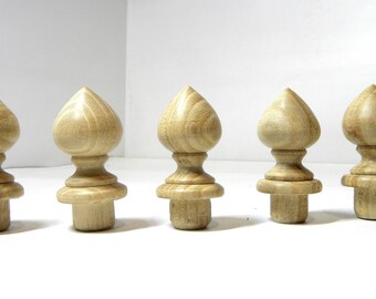 Wood finials | Etsy