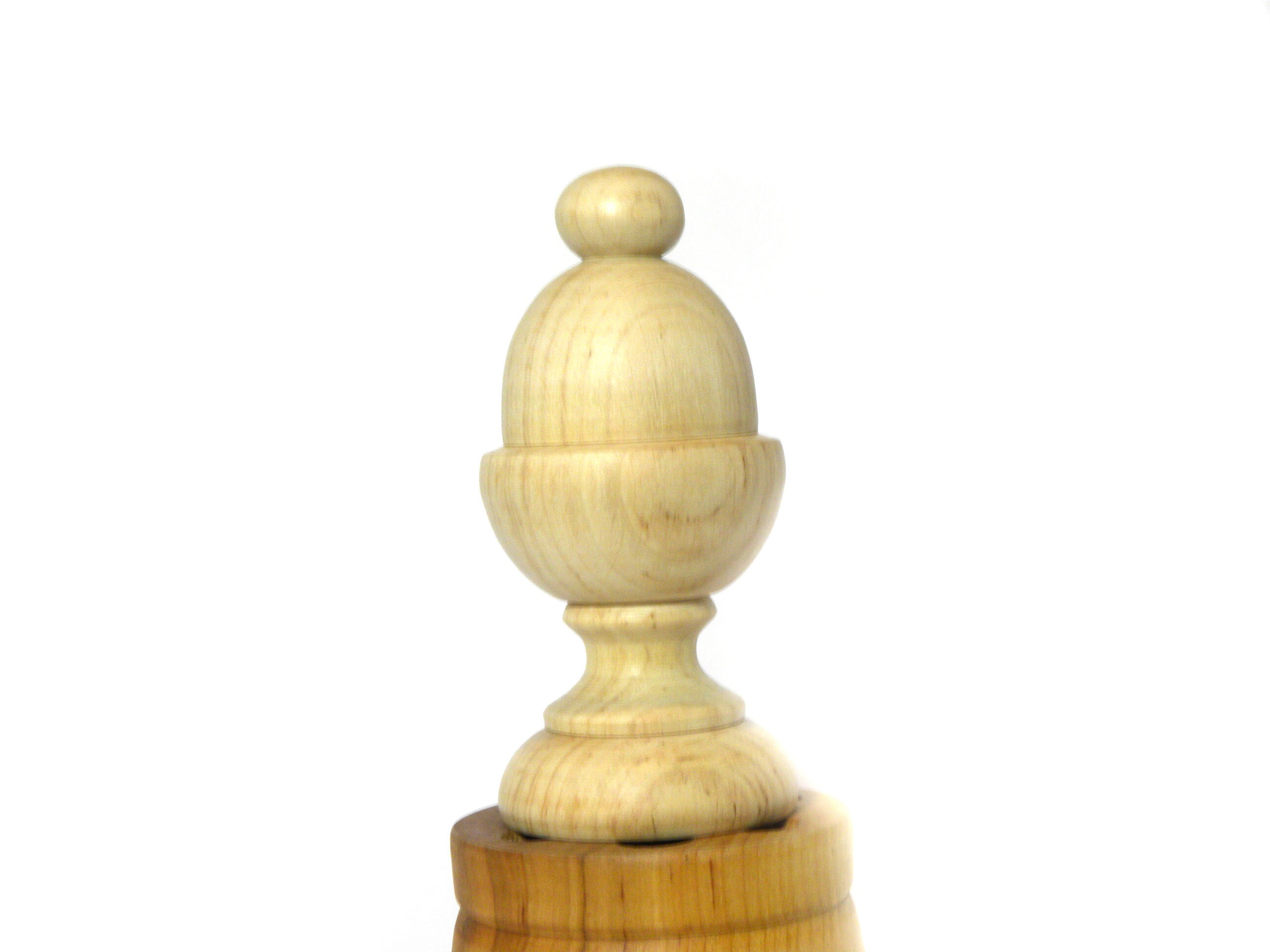 Wood Finial Post 2 Item, Newel Post, Clock, Craft Wooden Vintage Cap ...