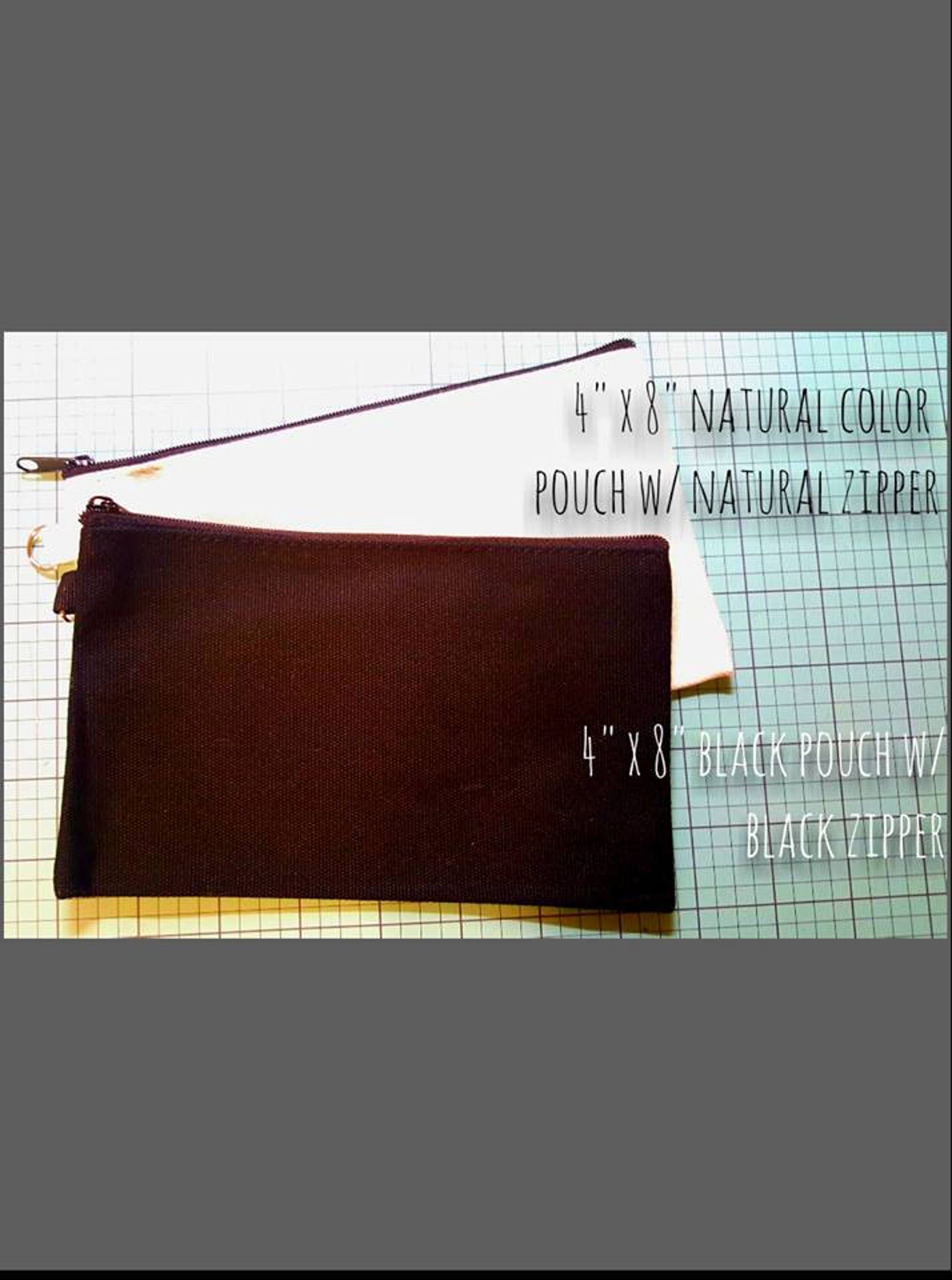 Zippered Canvas Pouch With Tassel, Essentials, Accessory Pouch ...