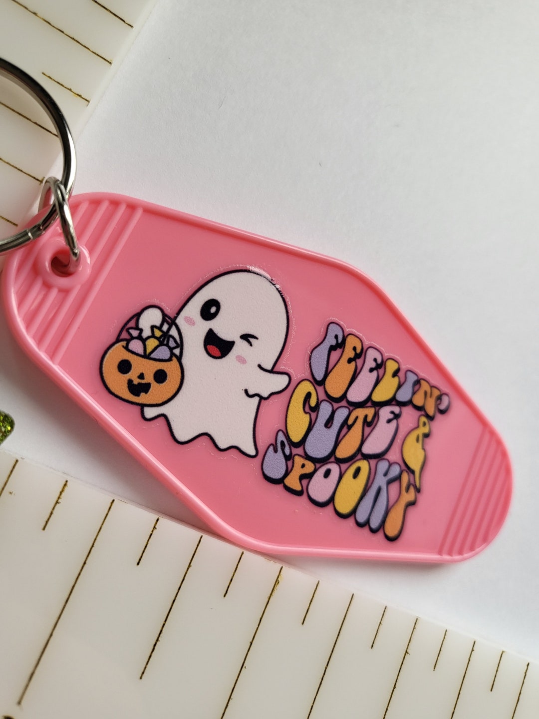 Retro Style Motel Keychain Halloween Keychain Feeling Cute - Etsy