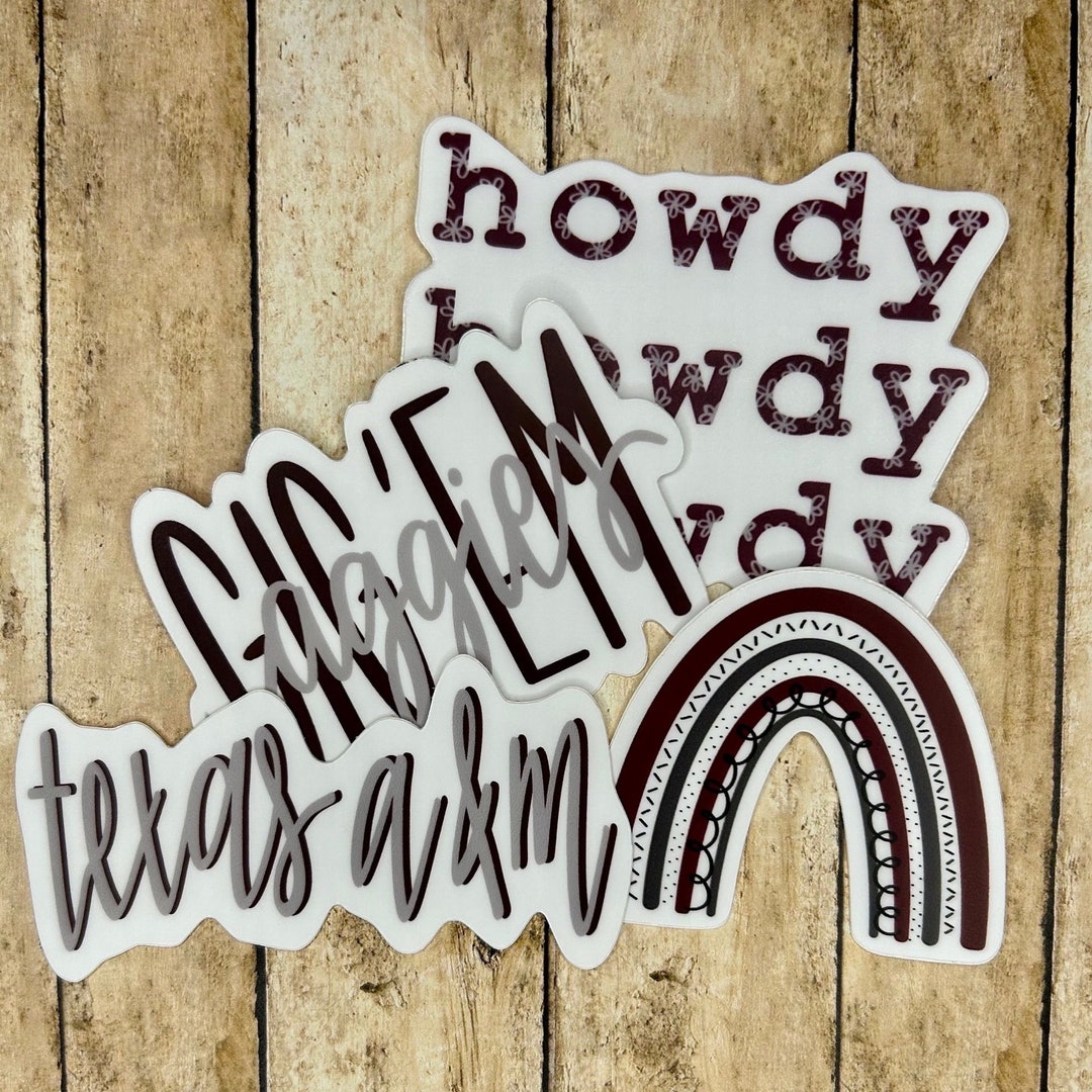 Texas A and M Sticker Pack - Etsy