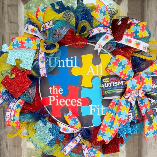 Autism Wreath - Etsy
