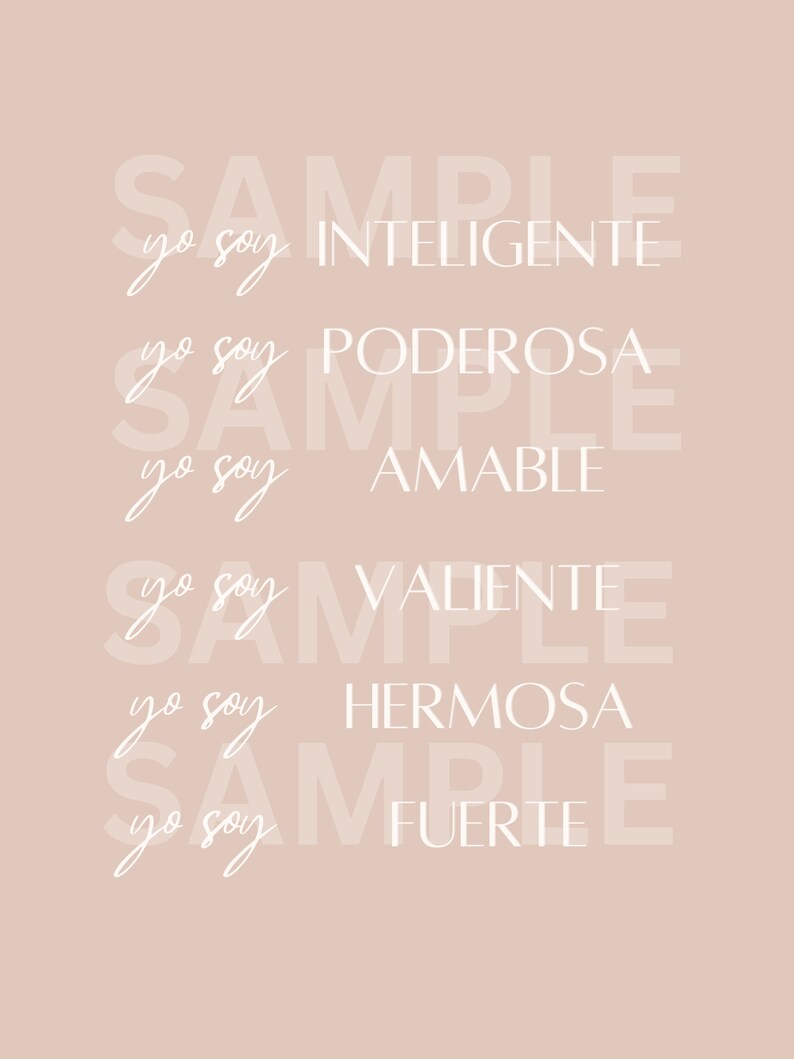 Yo Soy Latina Wall Art Poster: Empowering Affirmations (digital ...